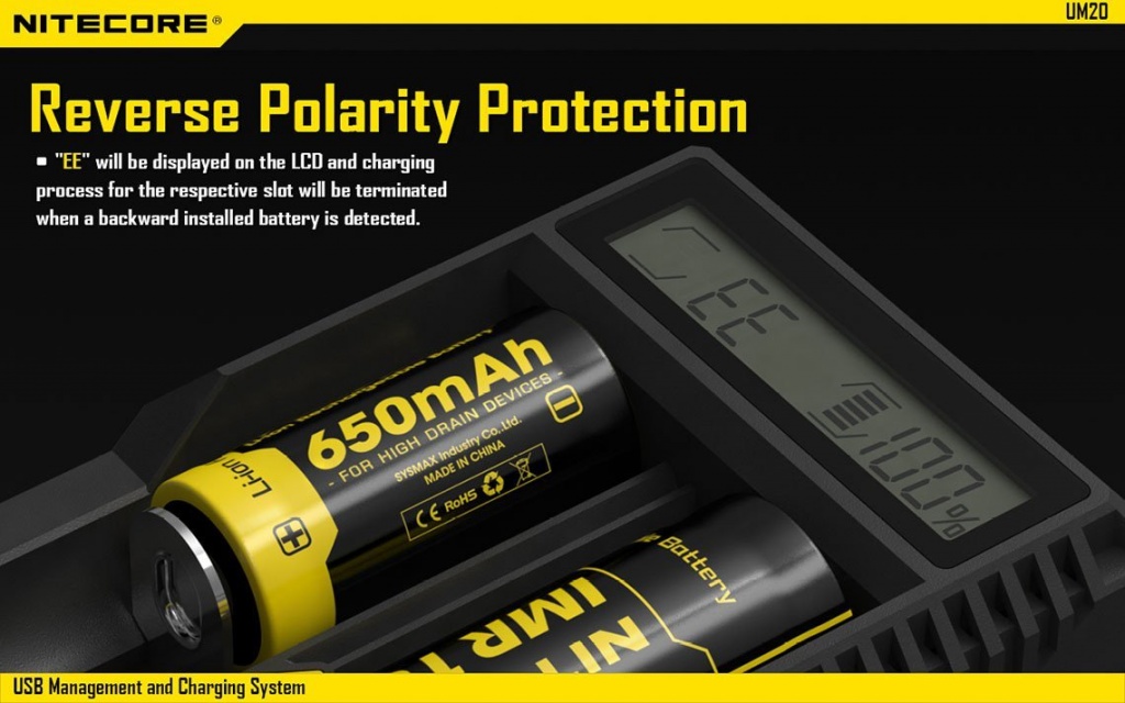 Inteligentní nabíječka NITECORE UM20 | CEL-TEC
